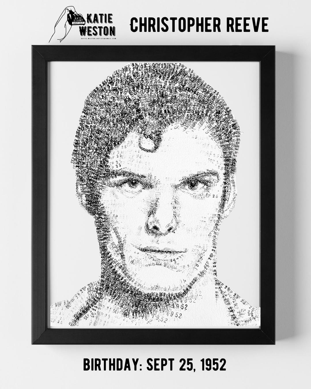 Christopher Reeve Superman Portrait – Unique Date Stamp Art Print - Etsy
