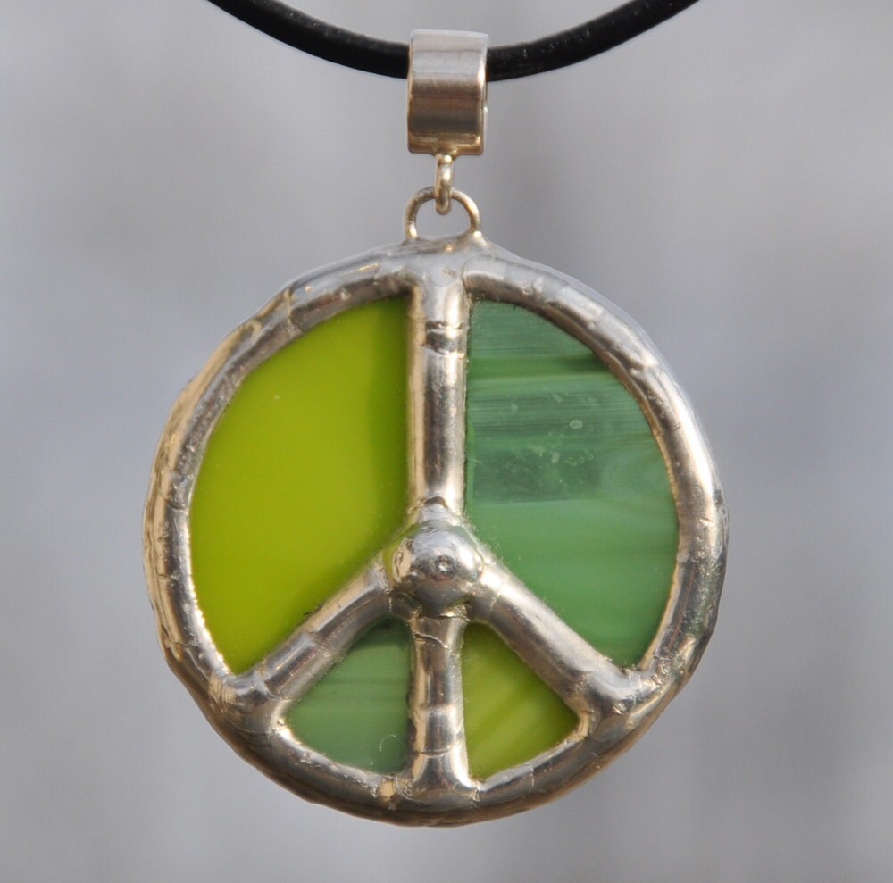 Multi Green Peace Necklace - Etsy