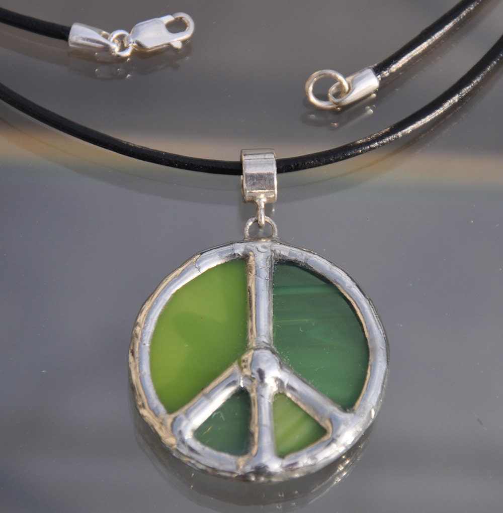 Multi Green Peace Necklace - Etsy