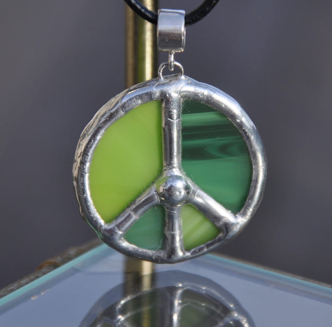 Multi Green Peace Necklace - Etsy