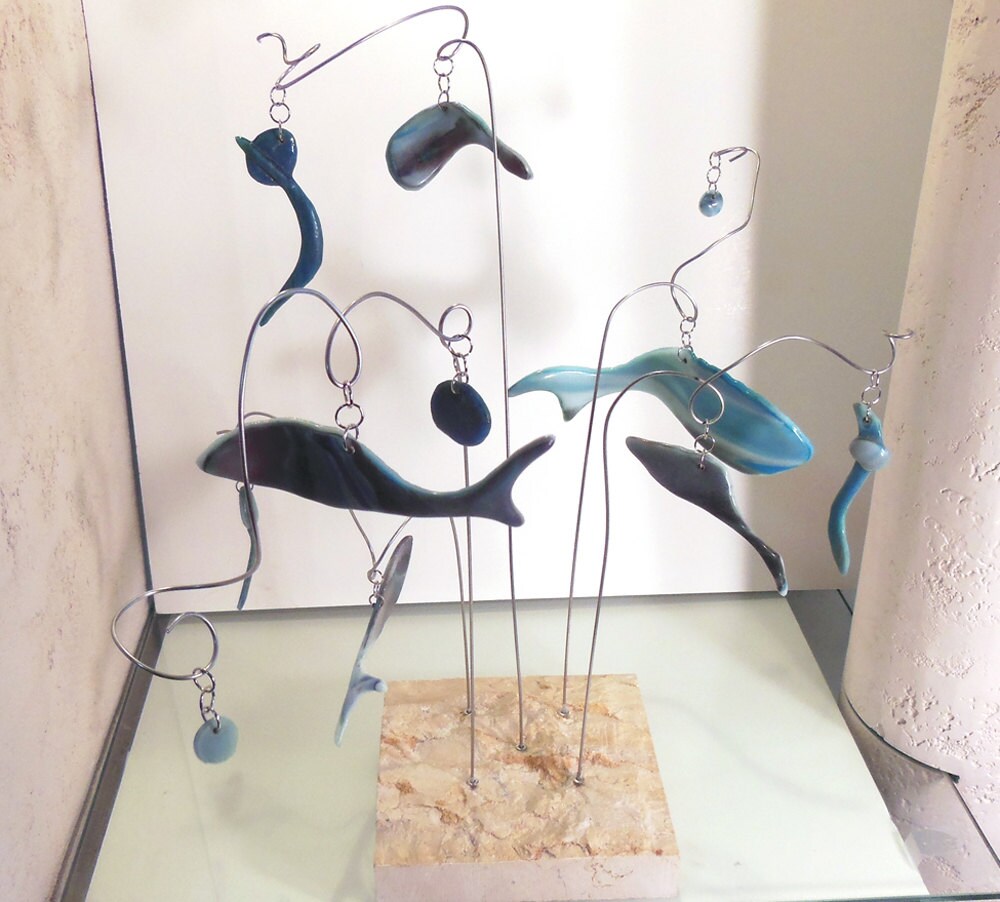 Flying Fish Glass Mobile - Etsy
