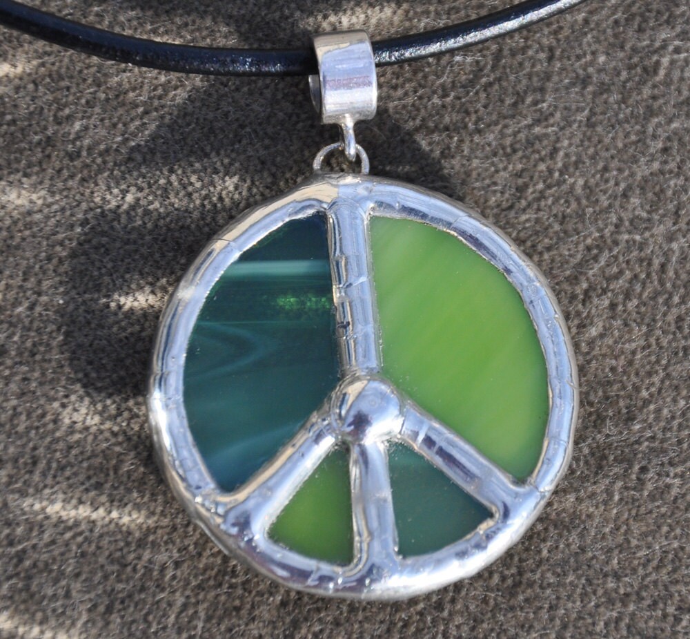 Multi Green Peace Necklace - Etsy