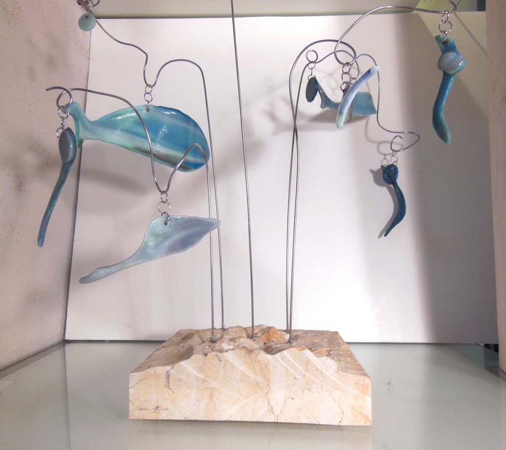 Flying Fish Glass Mobile - Etsy
