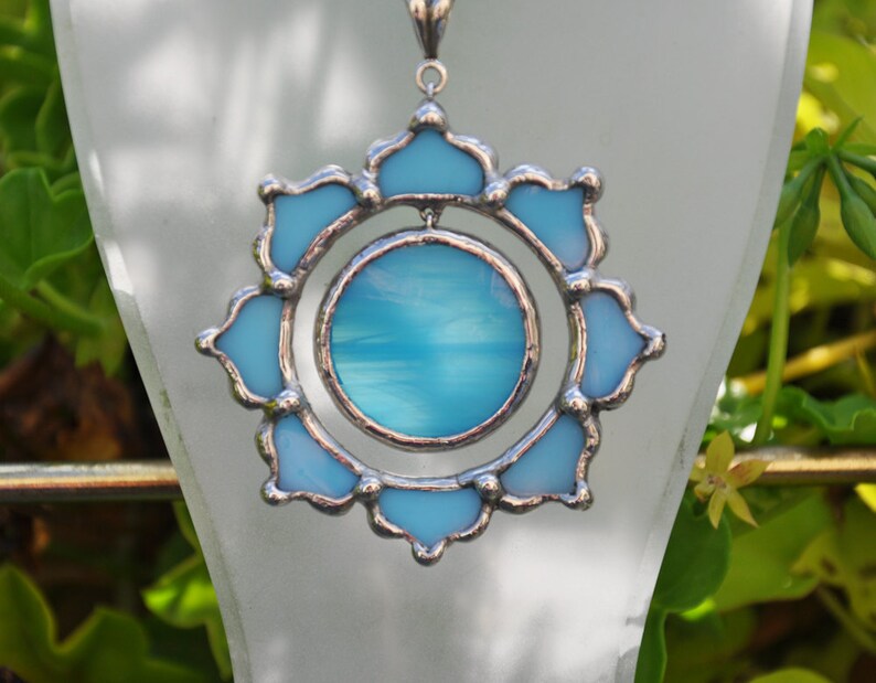 Blue Sun Lotus Necklace - Etsy