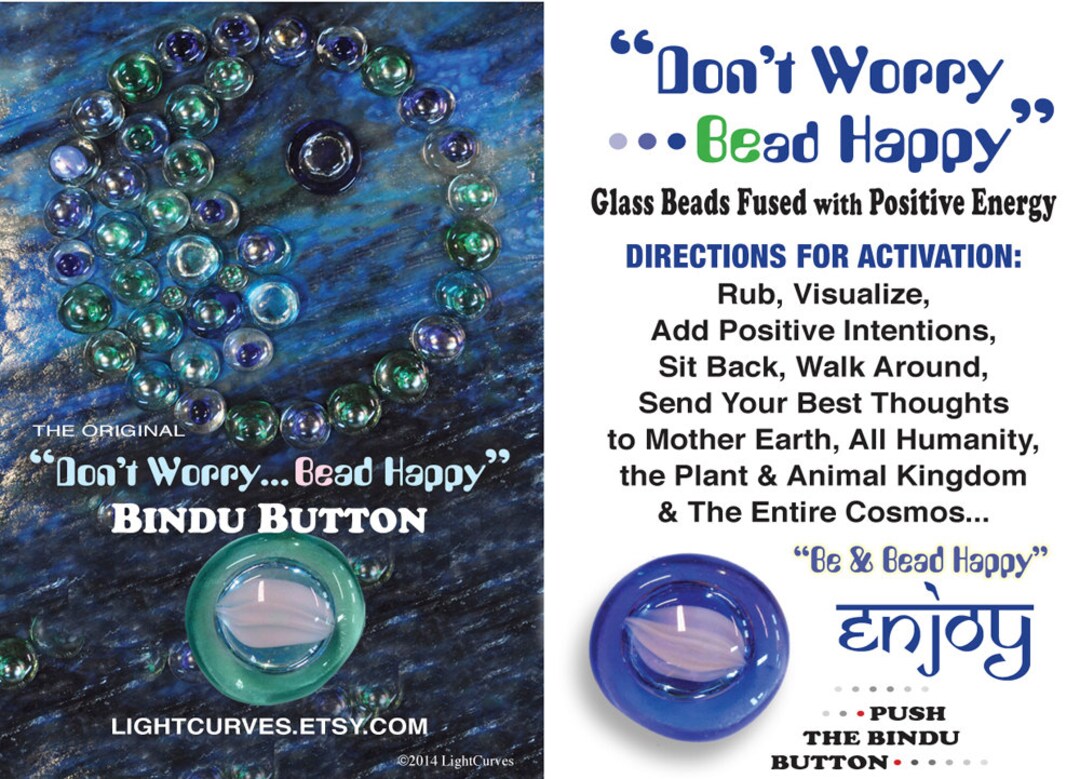 2 "bead Happy" Bindu Buttons - Etsy