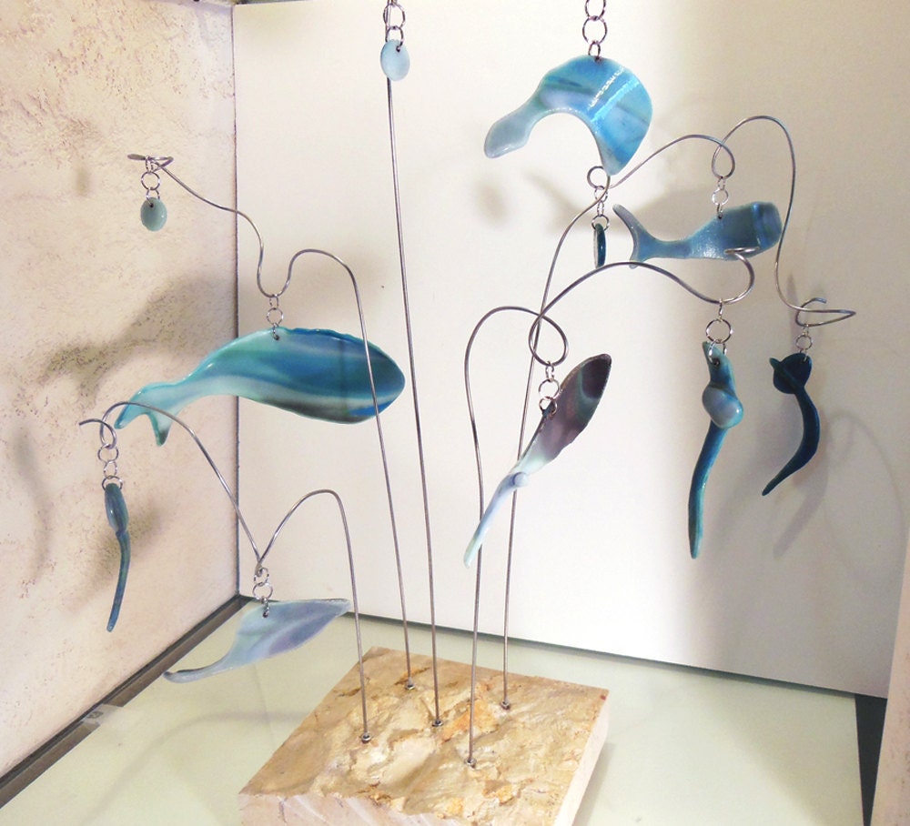 Flying Fish Glass Mobile - Etsy