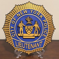 NYPD Lieutenant Shield: 3D Embossed NYC Police Plaque - Etsy