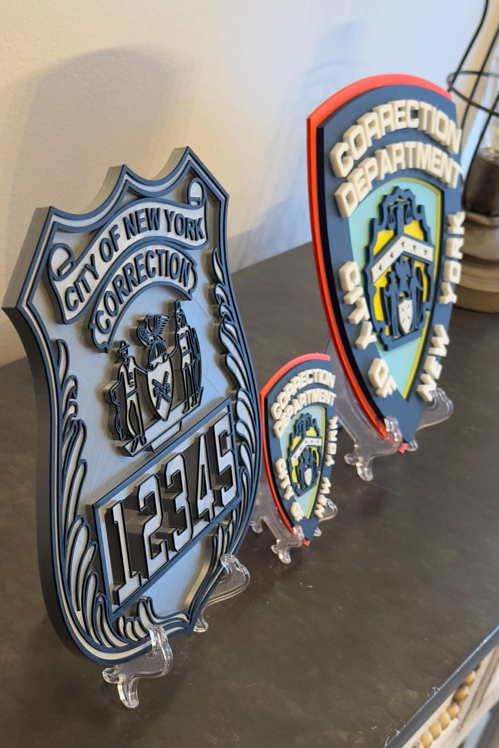 Corrections Officer Shield Plaque: NYC 3D Replica (9 Inch Display) New ...