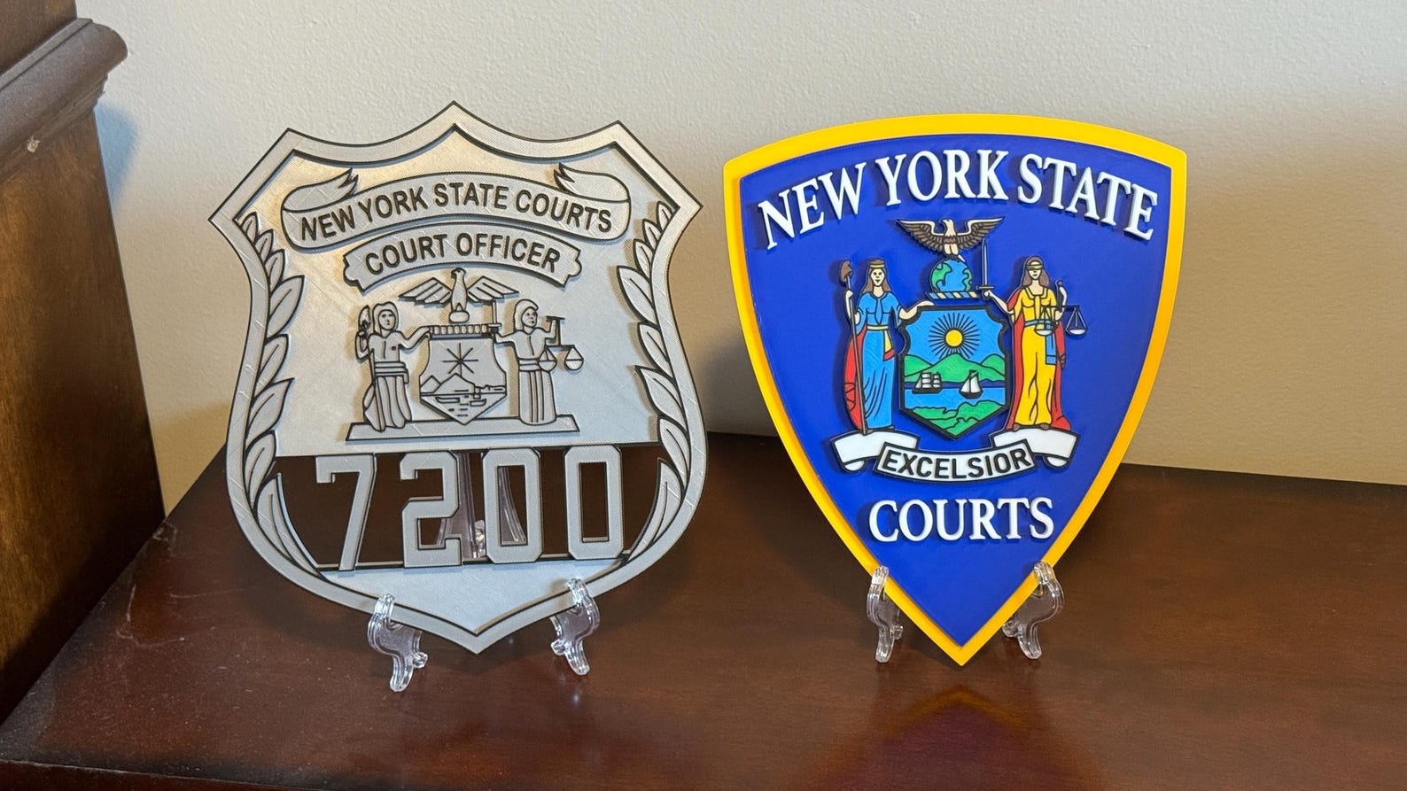 Embossed NYS Court Officer Shield Plaque: 3D Display Police Gift New ...