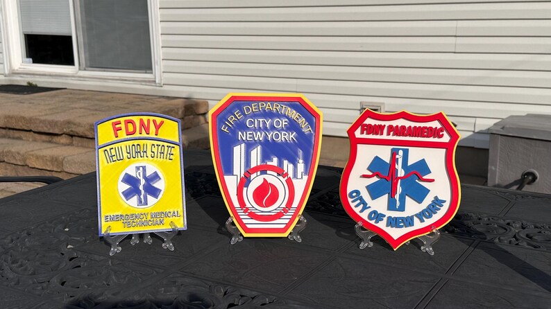 FDNY EMT Display Plaque First Responder Wall Decor EMS Gift - Etsy