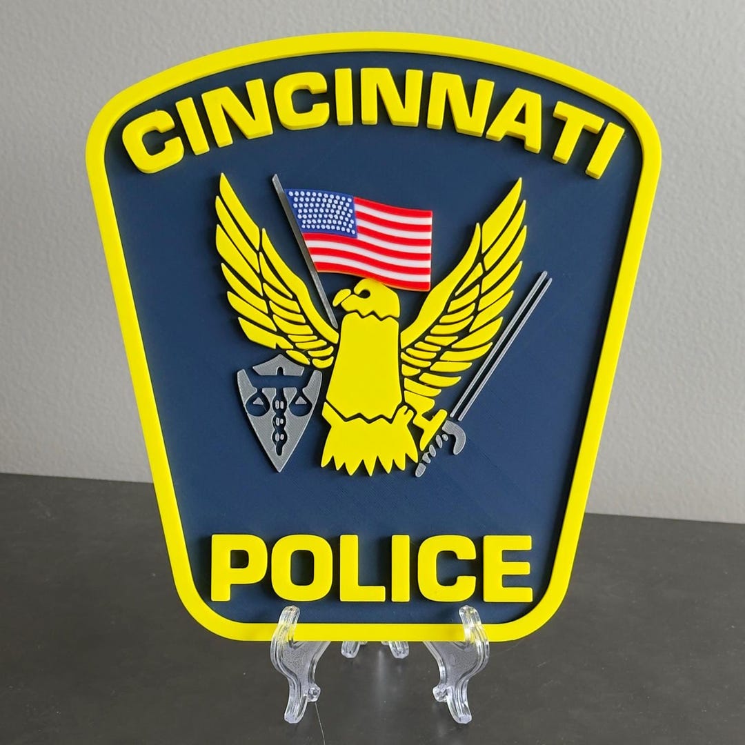 Cincinnati Ohio Police Department Logo 3D Embossed Display Plaque First ...