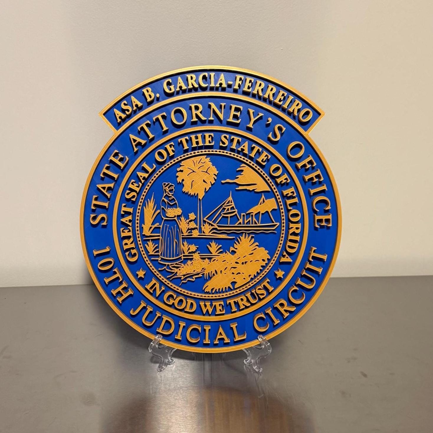 Florida State Attorney's Office 3D Embossed Display Plaque Wall Art FL ...