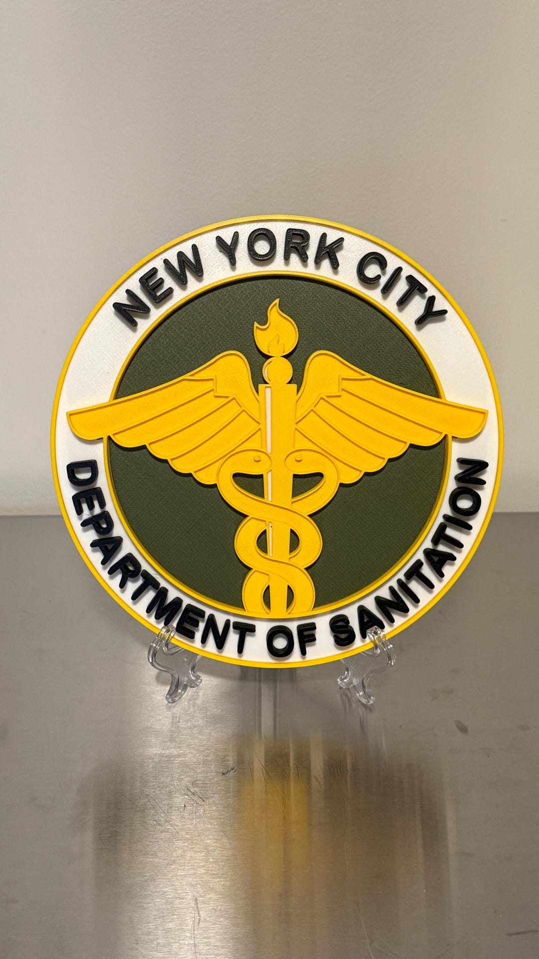 DSNY Supervisor 3D Plaque - New York City Department of Sanitation Wall ...