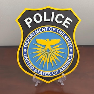 US Department Logo of the Army Police 3D Embossed Display Plaque First ...