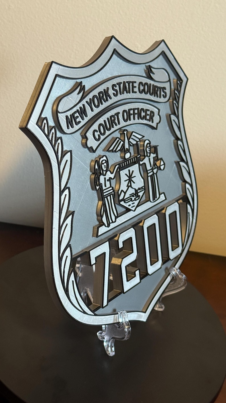 Embossed NYS Court Officer Shield Plaque: 3D Display Police Gift New ...