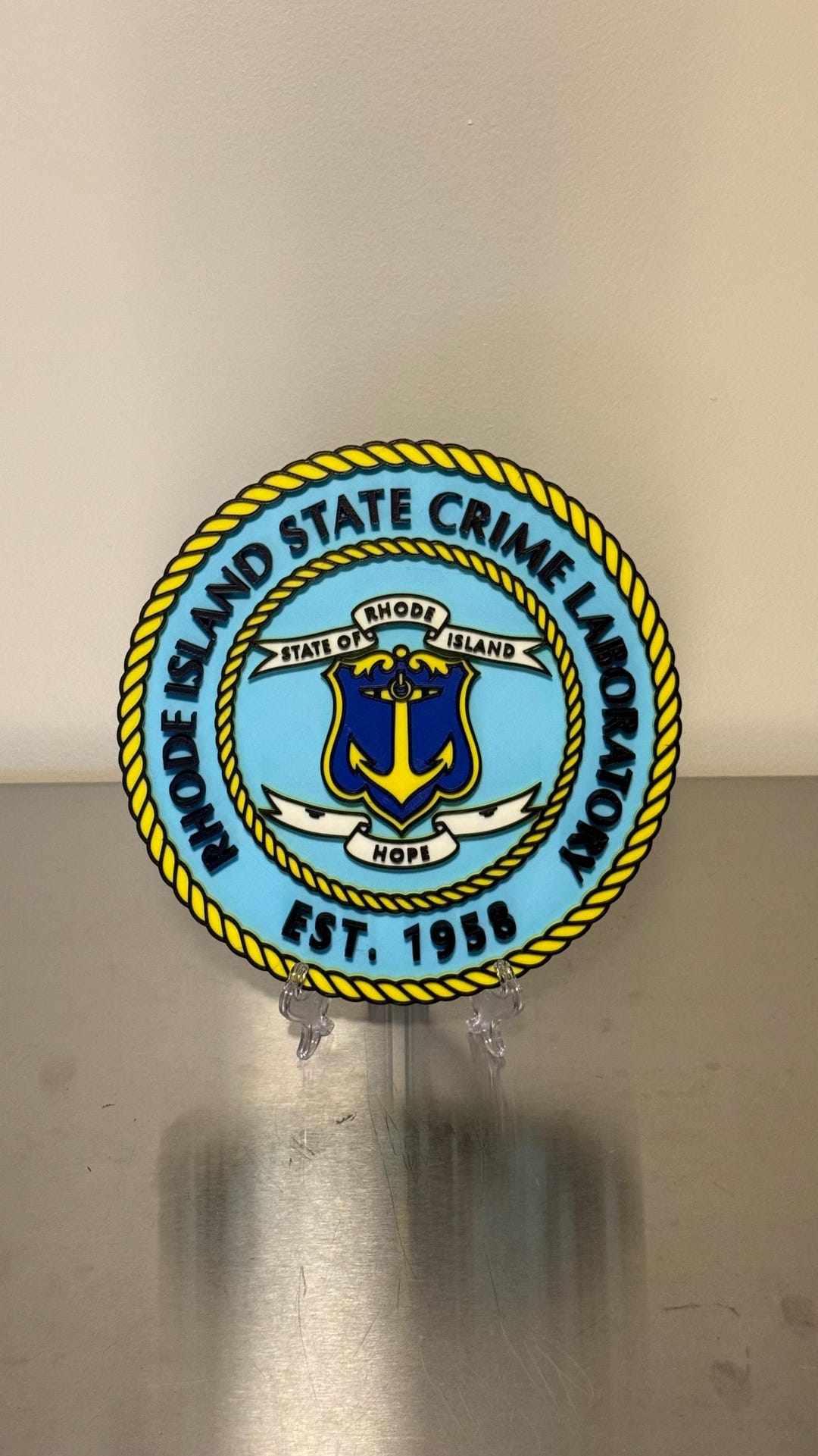 Rhode Island State Crime Lab Plaque, 3D Embossed Display - Etsy