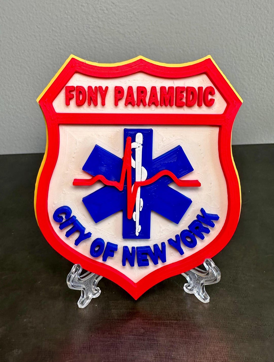 FDNY Paramedic 3D Embossed Display Plaque First Responder Wall Art NY ...