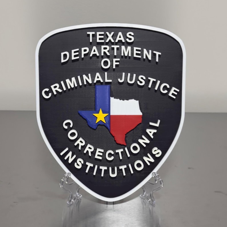 Texas Correctional Institution Plaque, 3D Embossed First Responder Wall ...