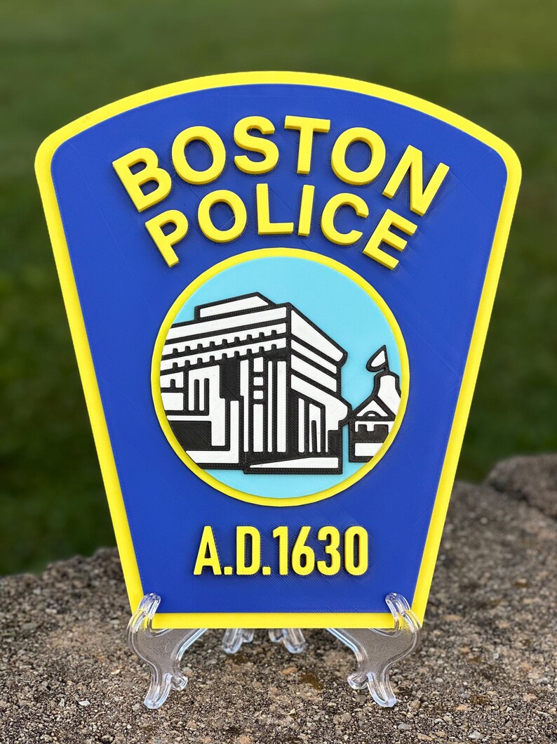 Boston Police 3D Display Replica Police Patches - Etsy