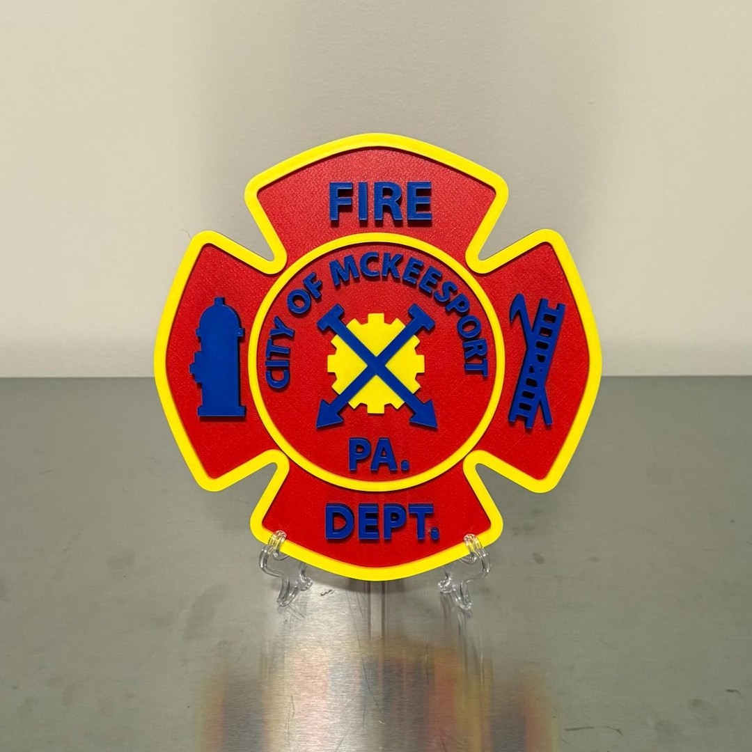 Mckeesport Fire Department 3D Display Plaque First Responder Wall Art ...