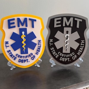 New Jersey Emergency Medical Technician EMT Patch 3D Embossed Display ...