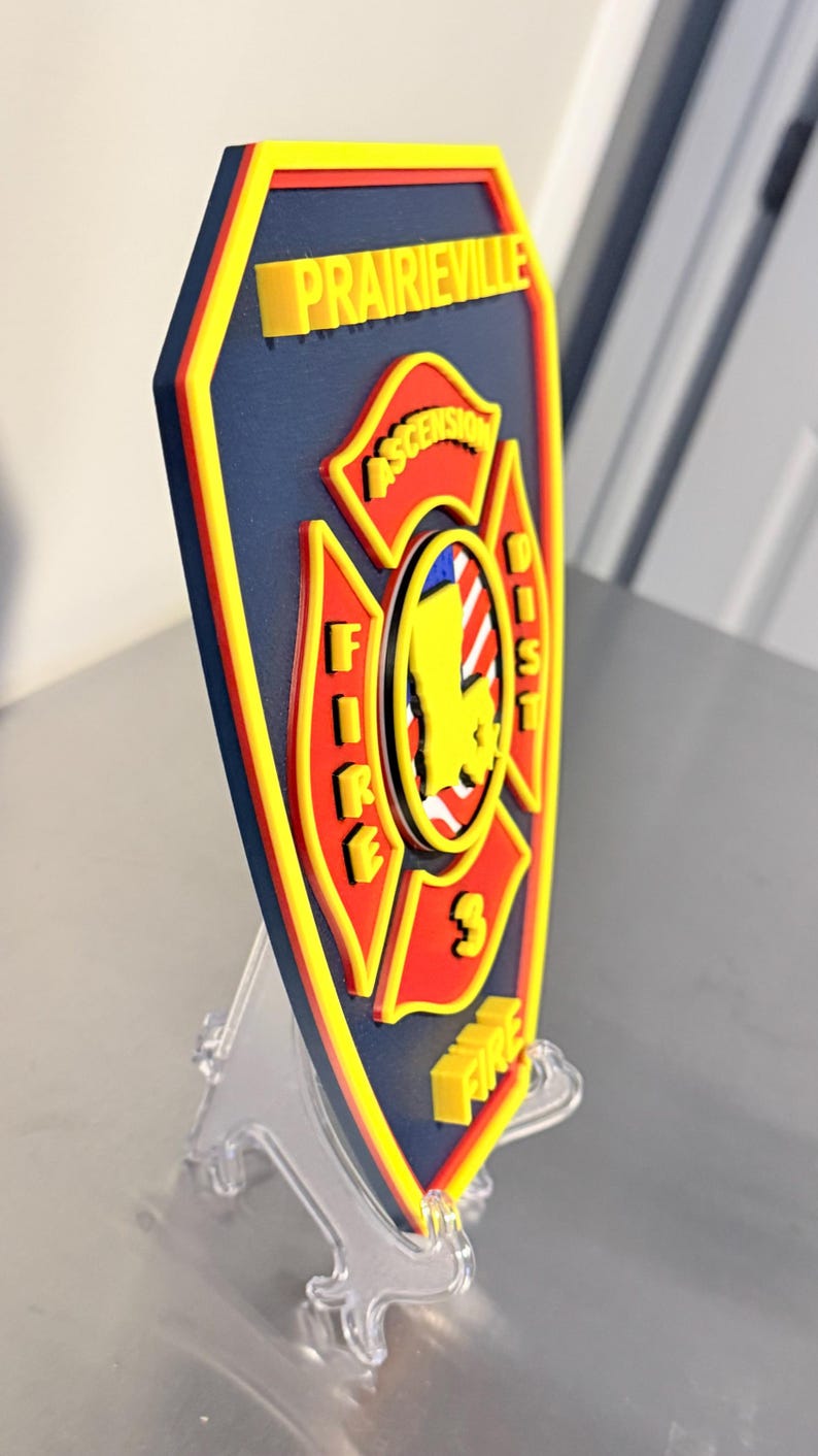 Prairieville Fire Department 3D Display Plaque First Responder Wall Art ...