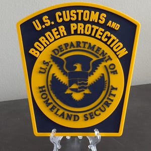 US Customs and Border Protection 3D Embossed Plaque: First Responder ...