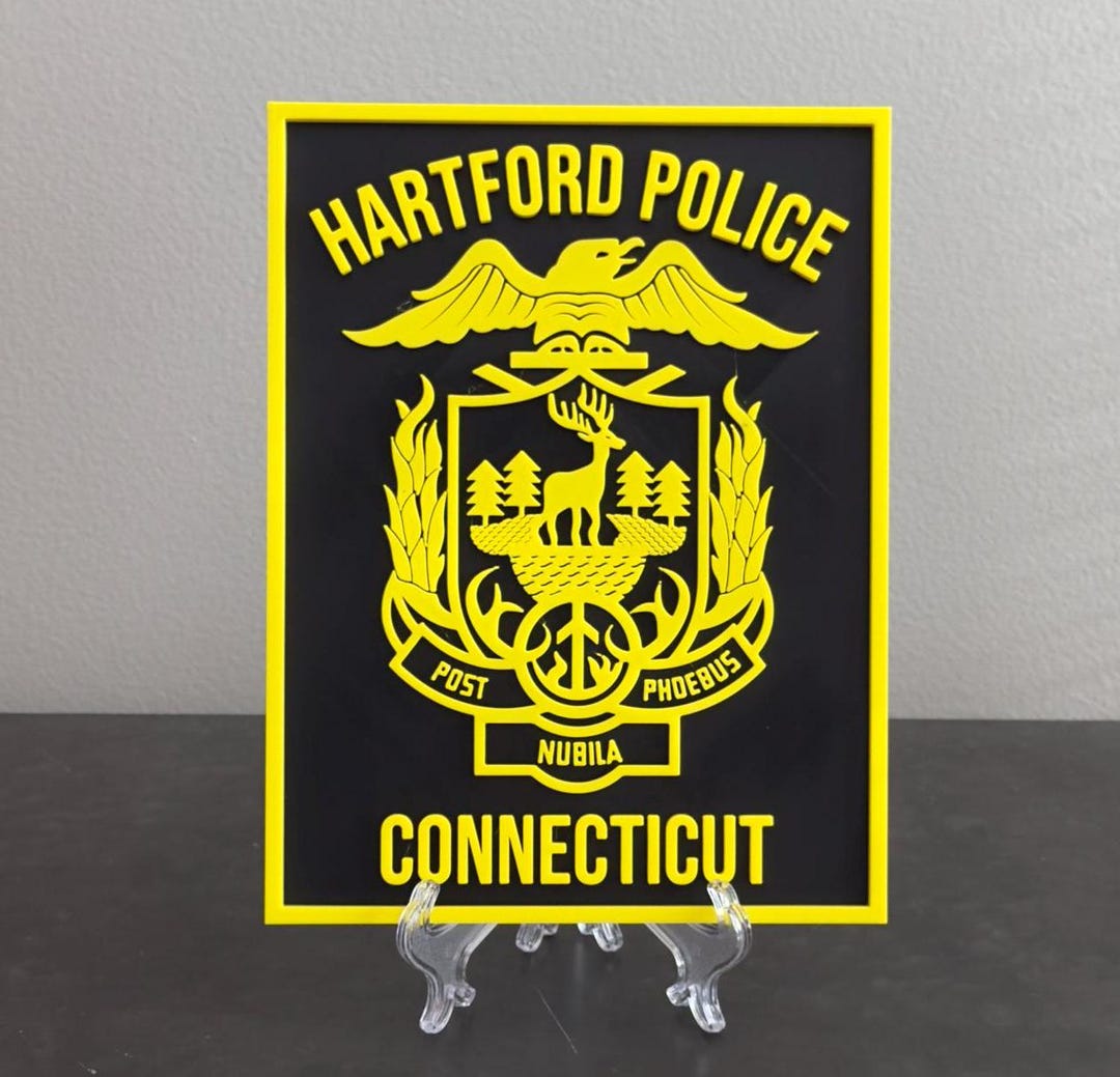 Police Hartford Connecticut Police 3D Display Police Patch Embossed ...