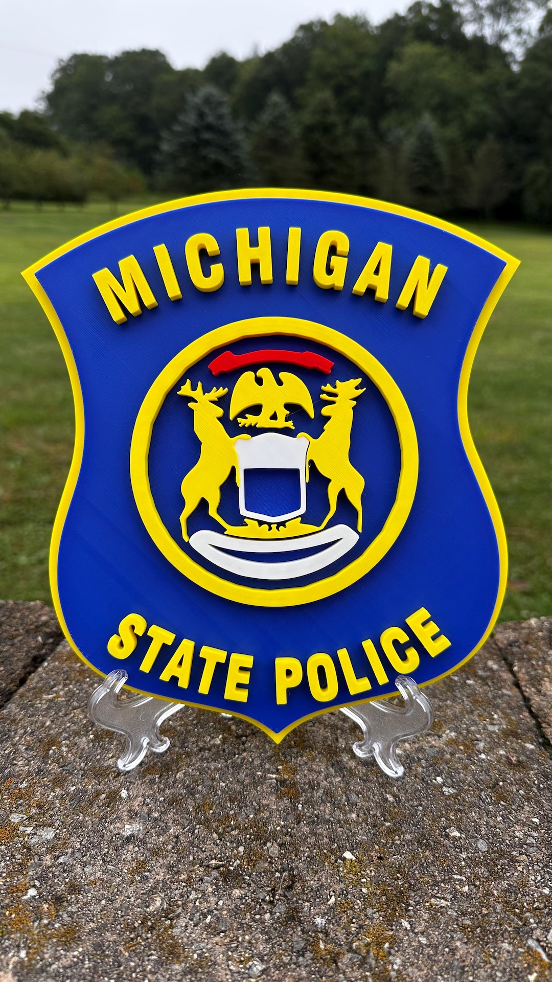 Michigan State Police 3D Display Police Patch Plaque Police Officer ...