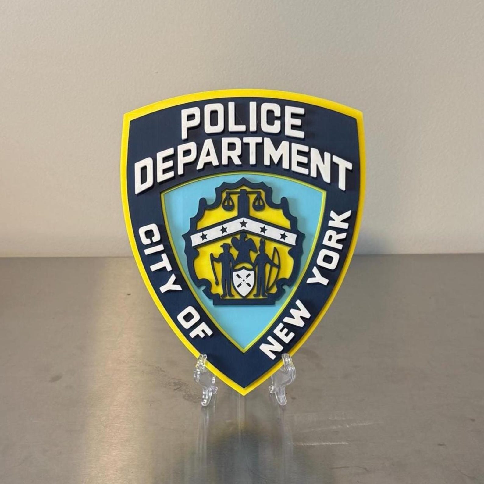NYPD 3D Embossed Display Plaque: NYC Police Department Wall Art - Etsy