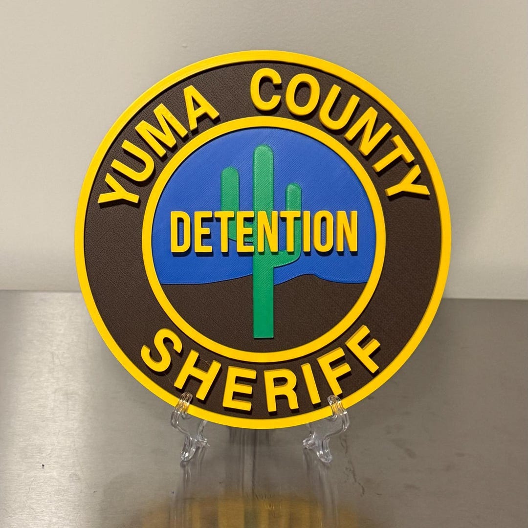 Yuma County Sheriff Detention 3D Plaque Arizona First Responder Wall ...