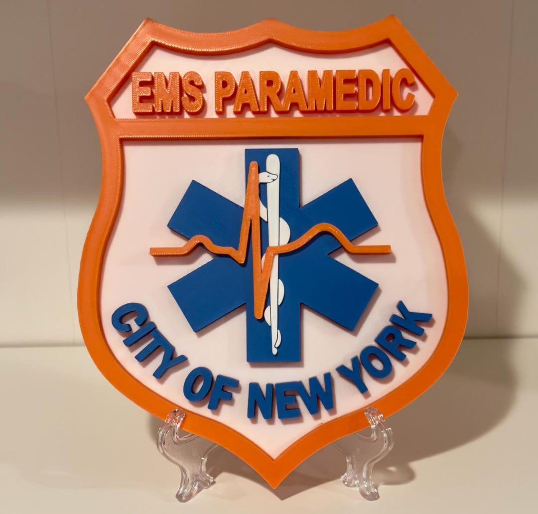 New York City Emergency Medical Service NYC EMS Paramedic 3D Embossed ...