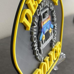 Detroit Police Department 3D Embossed Plaque: First Responder Wall Art ...
