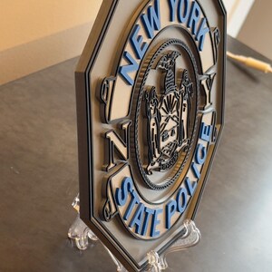 New York State Police Department Logo Officer Trooper Shield 3D ...