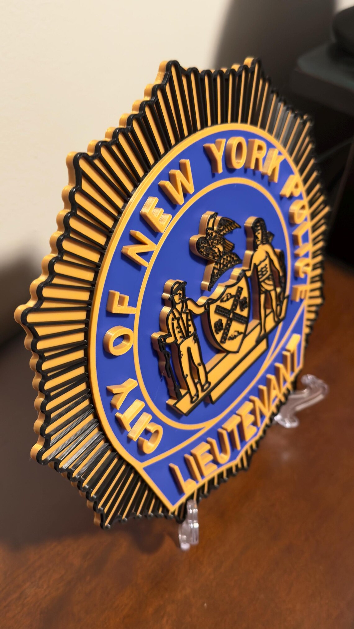 NYPD Lieutenant Shield: 3D Embossed NYC Police Plaque - Etsy