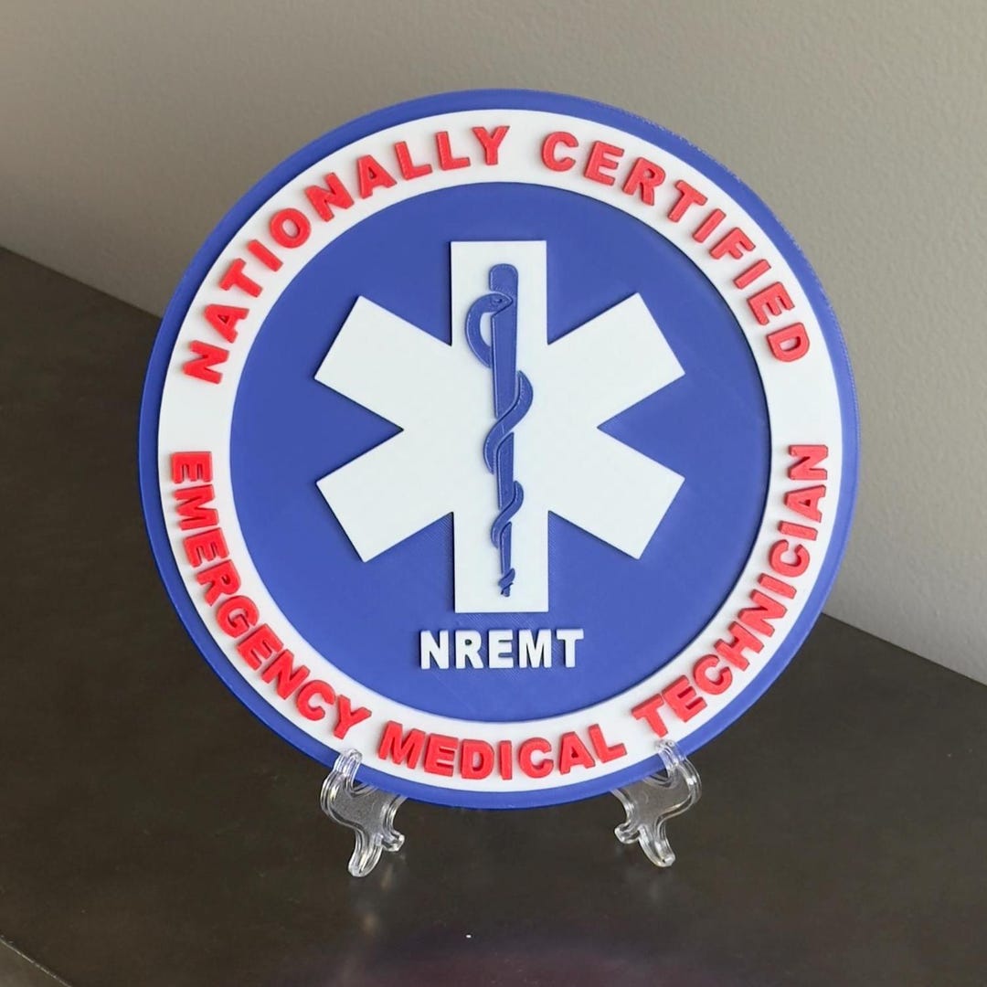 National Registry EMT 3D Embossed Display Plaque First Responder Wall ...