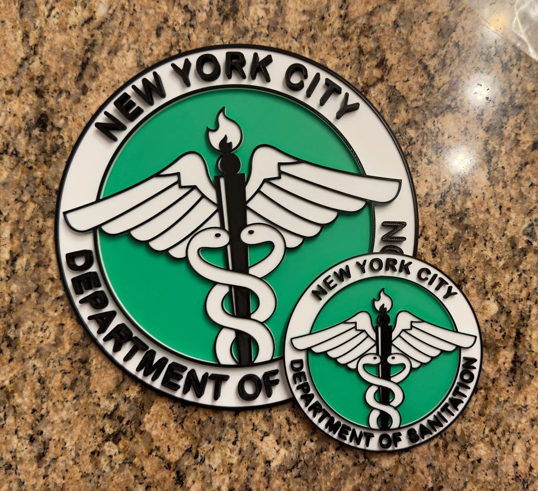 DSNY New York City Department Logo of Sanitation 3D Embossed Display ...