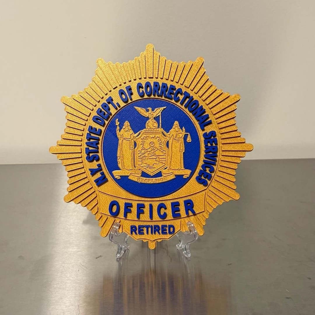 NYS Corrections Officer Badge 3D Plaque: First Responder Gift New York ...