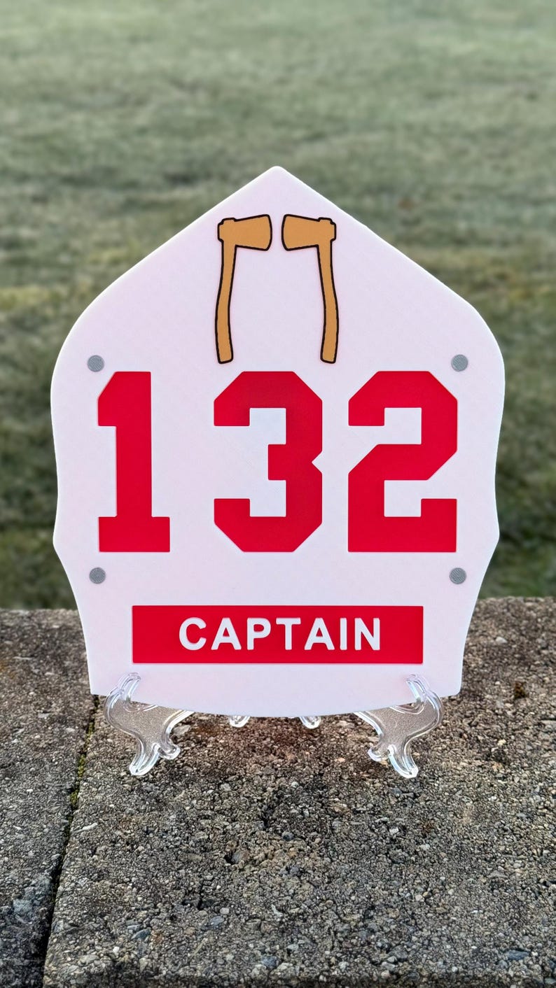 FDNY Fire Helmet Shield: 3D Lieutenant & Captain Display Plaque - Etsy