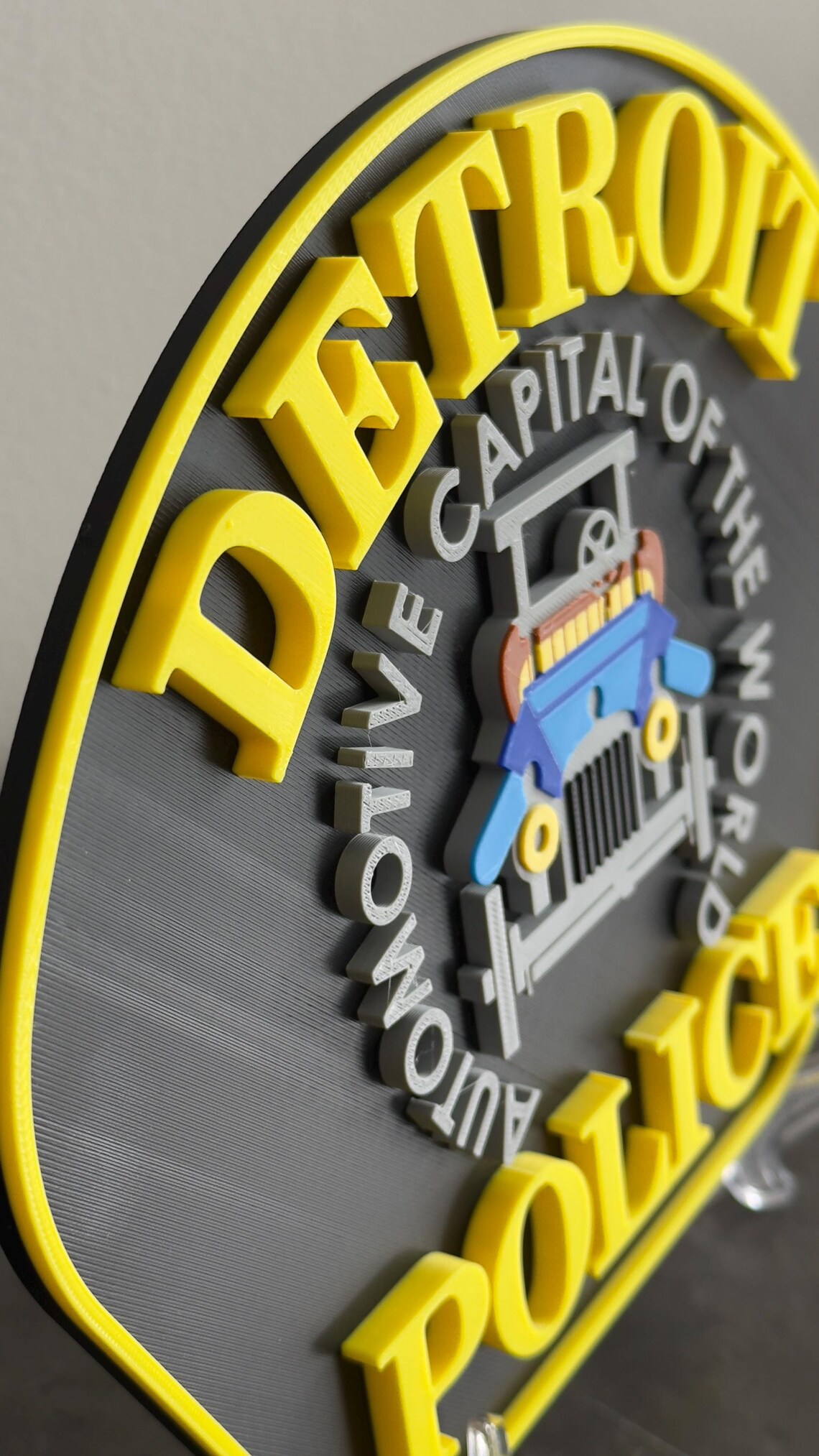 Detroit Police Department 3D Embossed Plaque: First Responder Wall Art ...