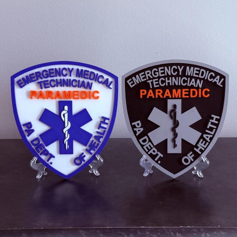 Paramedic Vertical Badge - Etsy