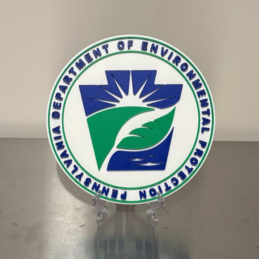Pennsylvania Department of Environmental Protection 3D Display Plaque ...