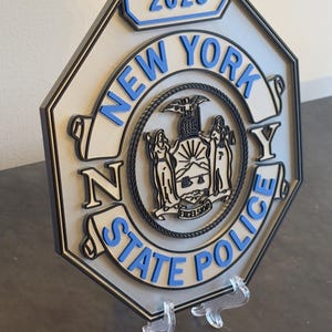 New York State Police Department Logo Officer Trooper Shield 3D ...