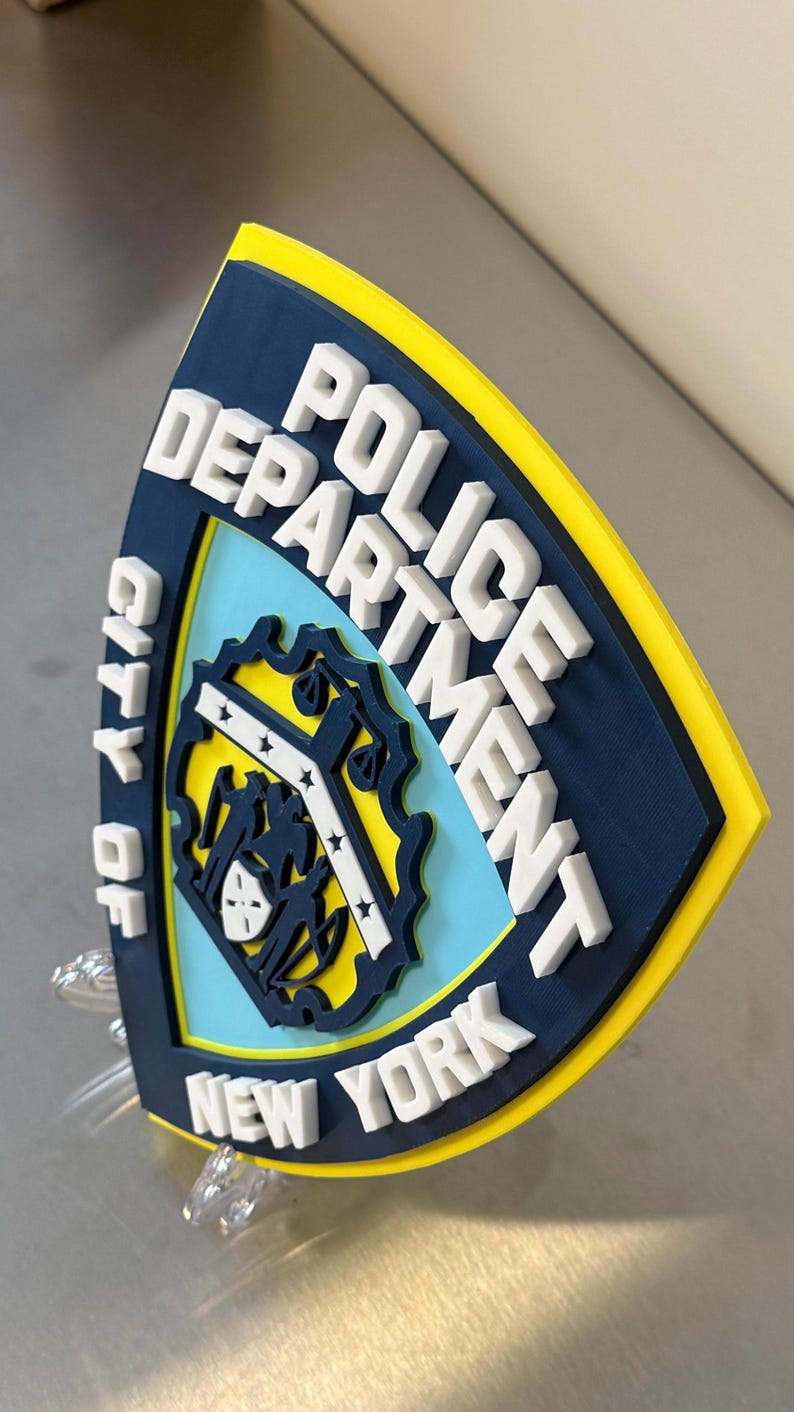 NYPD 3D Embossed Display Plaque: NYC Police Department Wall Art - Etsy