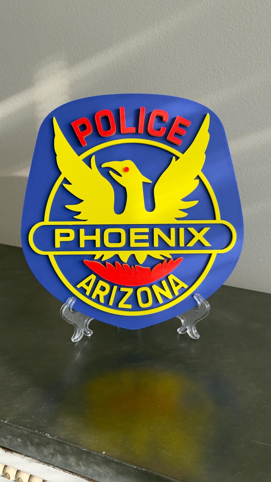 Phoenix Arizona Police 3D Display Police Patch Embossed 9" Plaque - Etsy