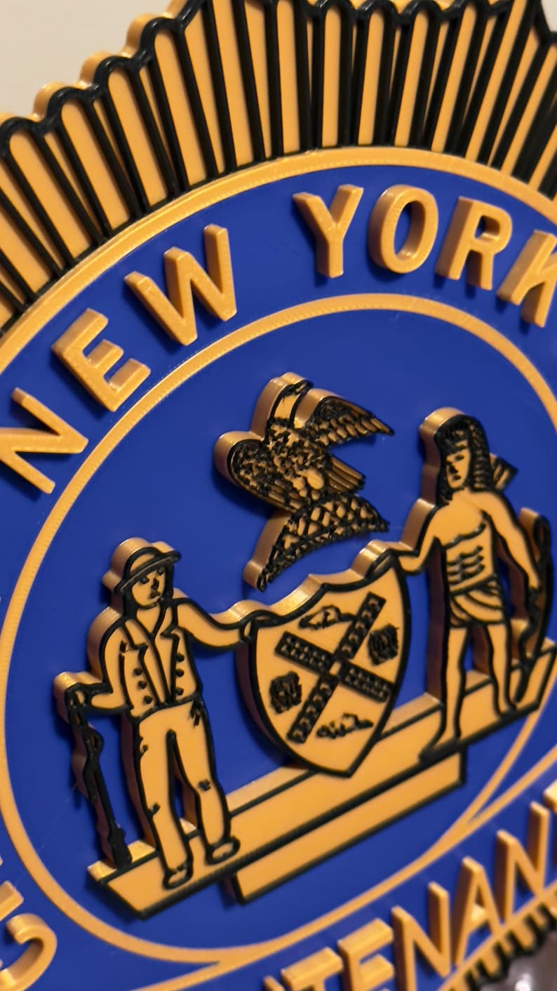 NYPD Lieutenant Shield: 3D Embossed NYC Police Plaque - Etsy