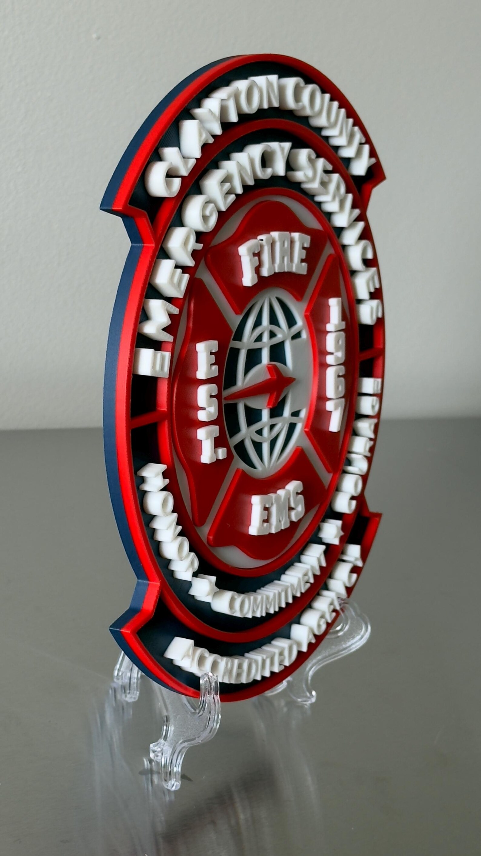 Clayton County GA Fire & EMS 3D Embossed Display Plaque: First ...