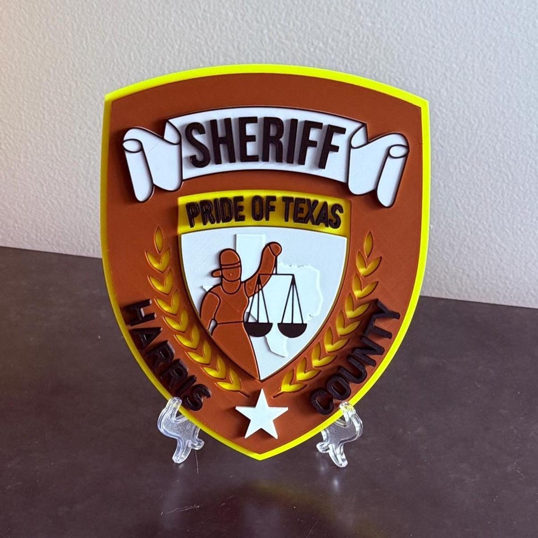 Harris County Sheriff Texas 3D Embossed Display Plaque First Responder ...