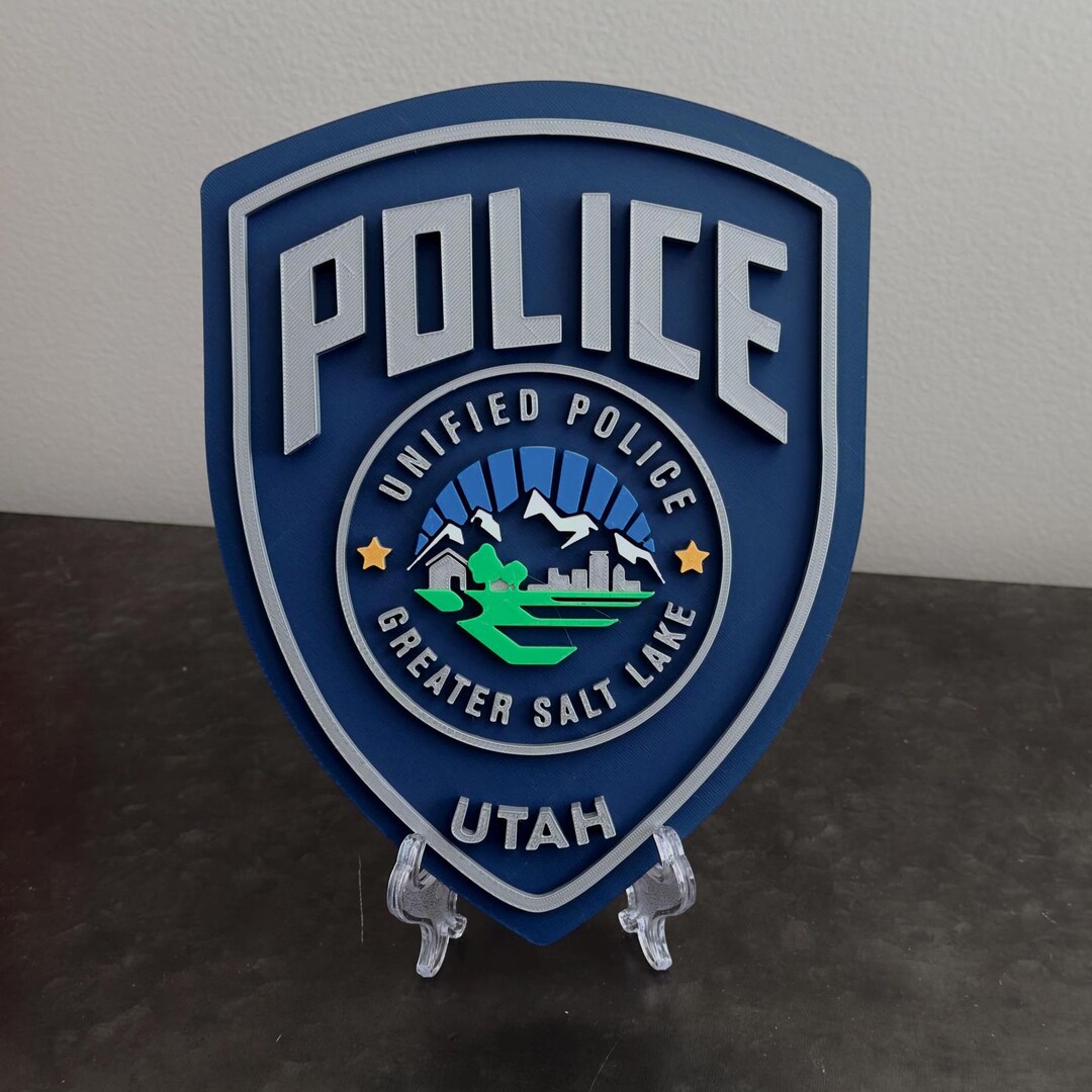 Unified Police Greater Salt Lake Utah 3D Display Police Patch Embossed ...