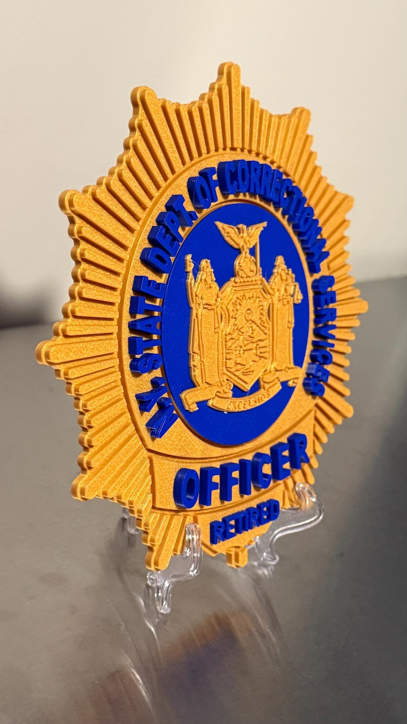 NYS Corrections Officer Badge 3D Plaque: First Responder Gift New York ...